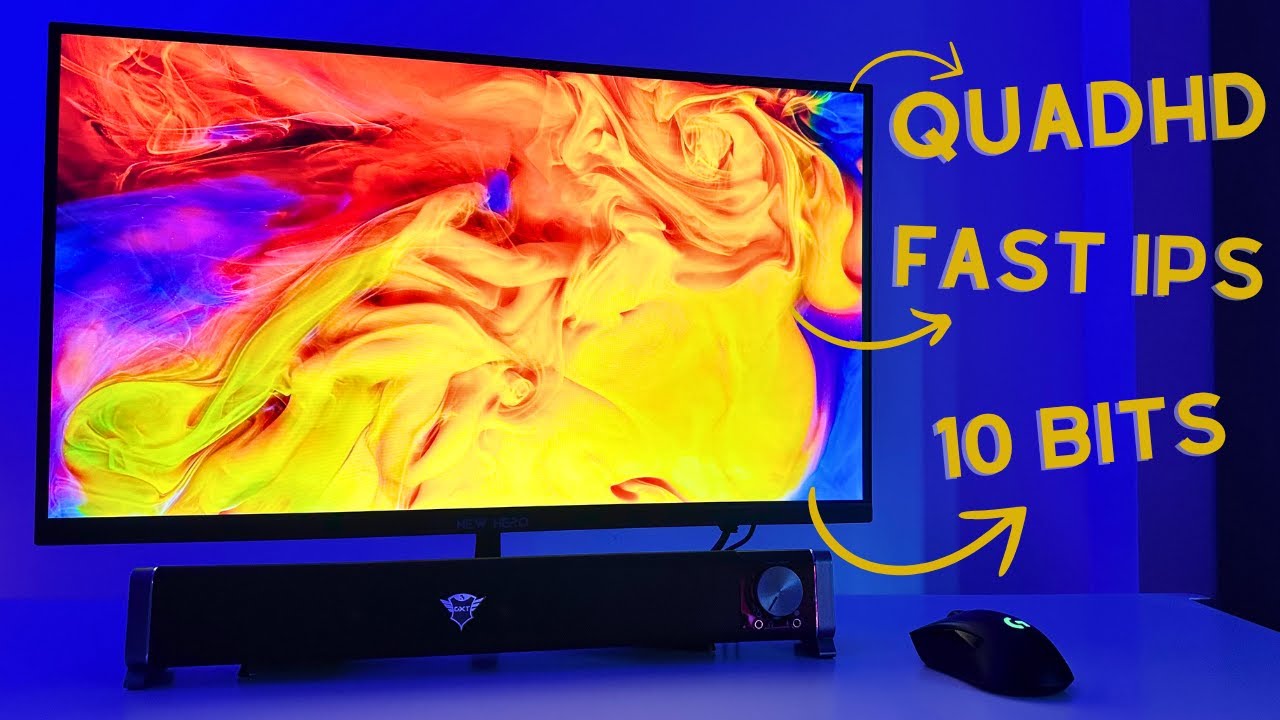 QUADHD, 10 BITS, FAST IPS - REVIEW do Monitor Gamer New Hero Blade ...