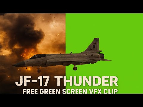 JF-17 Thunder Green Screen Animation | Free Pakistan Air Force Jet VFX Clip