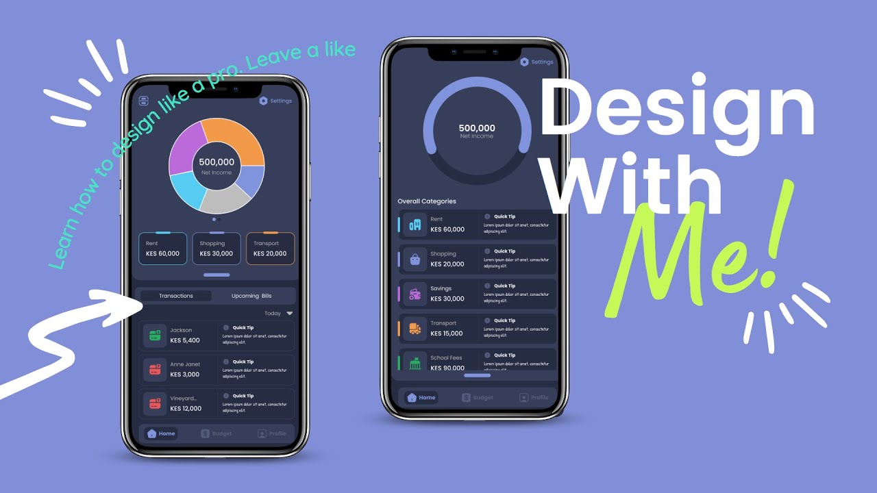 Budgeting App UI Figma Design - YouTube