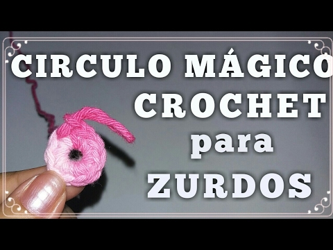 CROCHET CIRCULO MAGICO aro deslizado, anillo mágico, argolla deslizada ...
