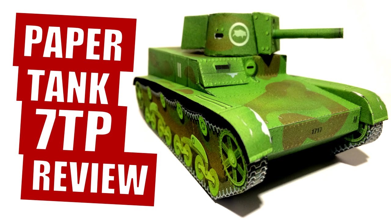 Paper tank model 7TP, polish DIY cardboard tank for dioramas or ...