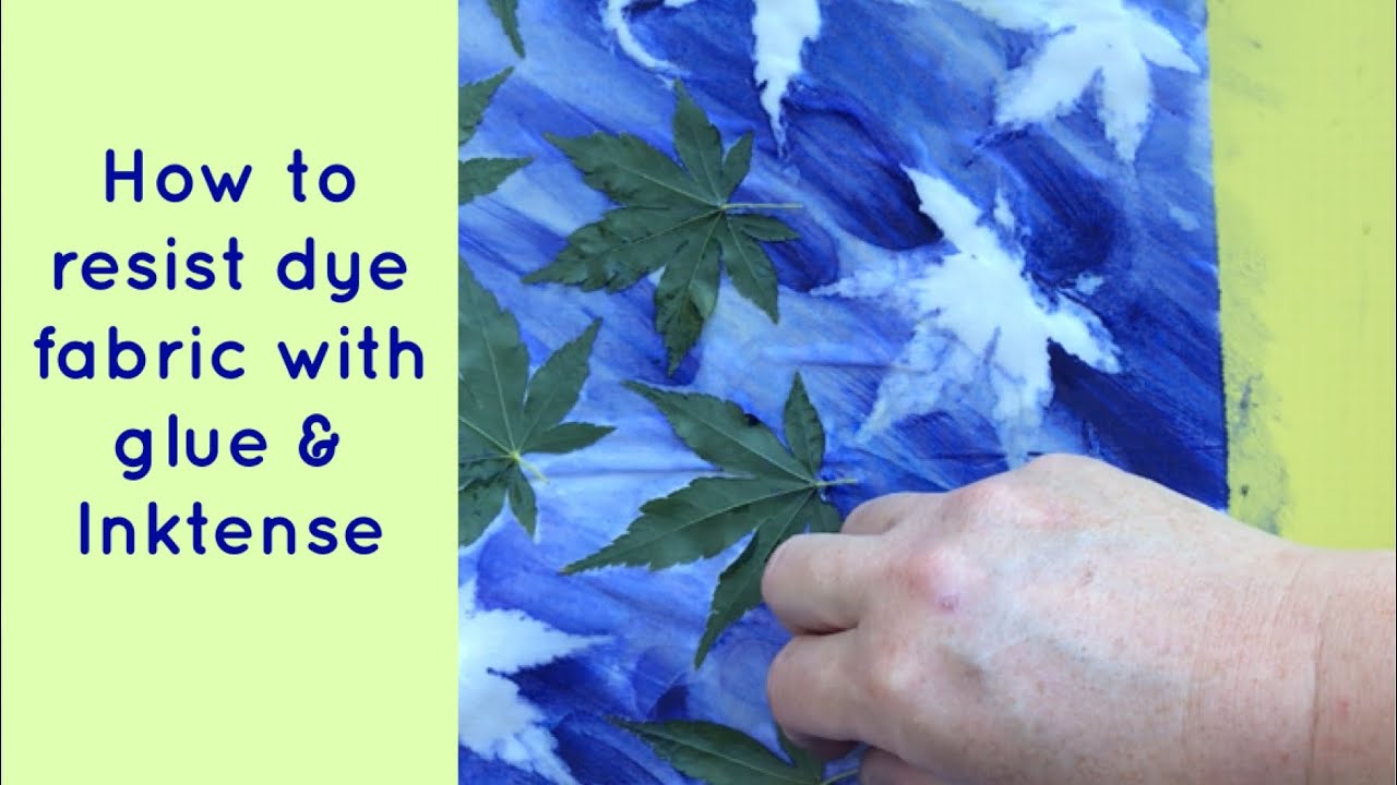 How to resist dye fabric with glue & #inktense blocks tutorial #diy # ...