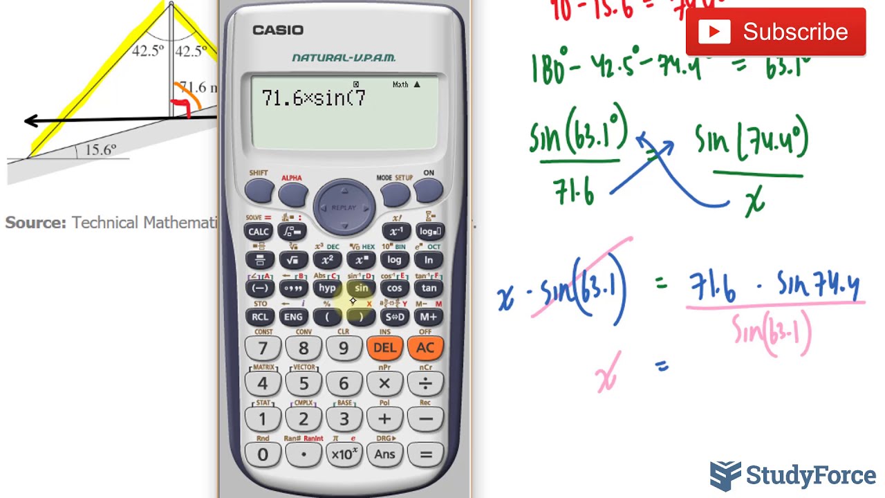 Word Problems Using the Sine Law - YouTube