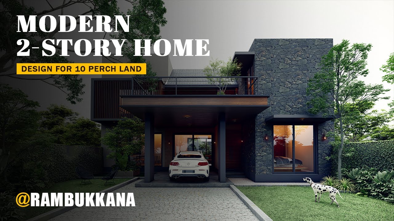Compact House Design for 10 Perch Land | Modern 2-Story Home with ...