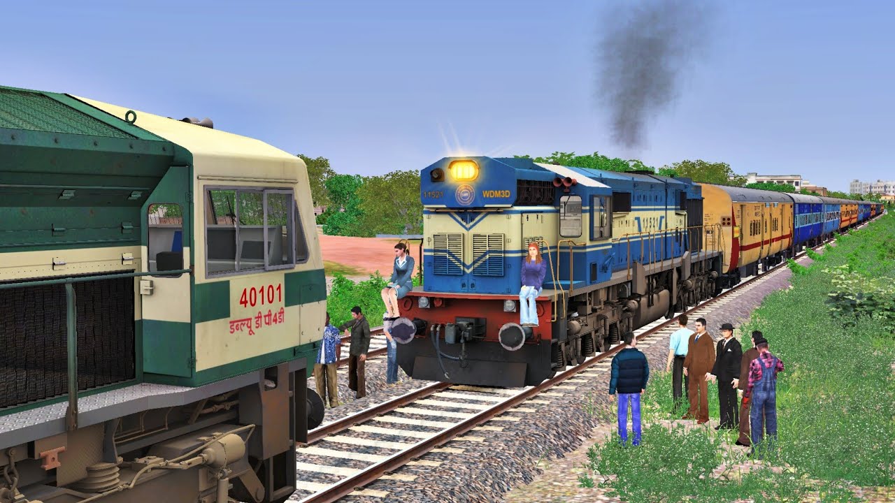 Rescue Mission WDM-3D Loco Fail | Rescue By WDP4D | Train Simulator ...