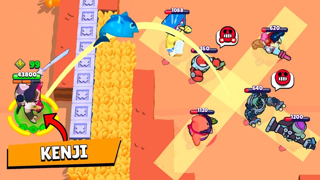 NEW BRAWLER *KENJI* BROKE ALL NOOB SPONGEBOB!!| Funny Moments ...