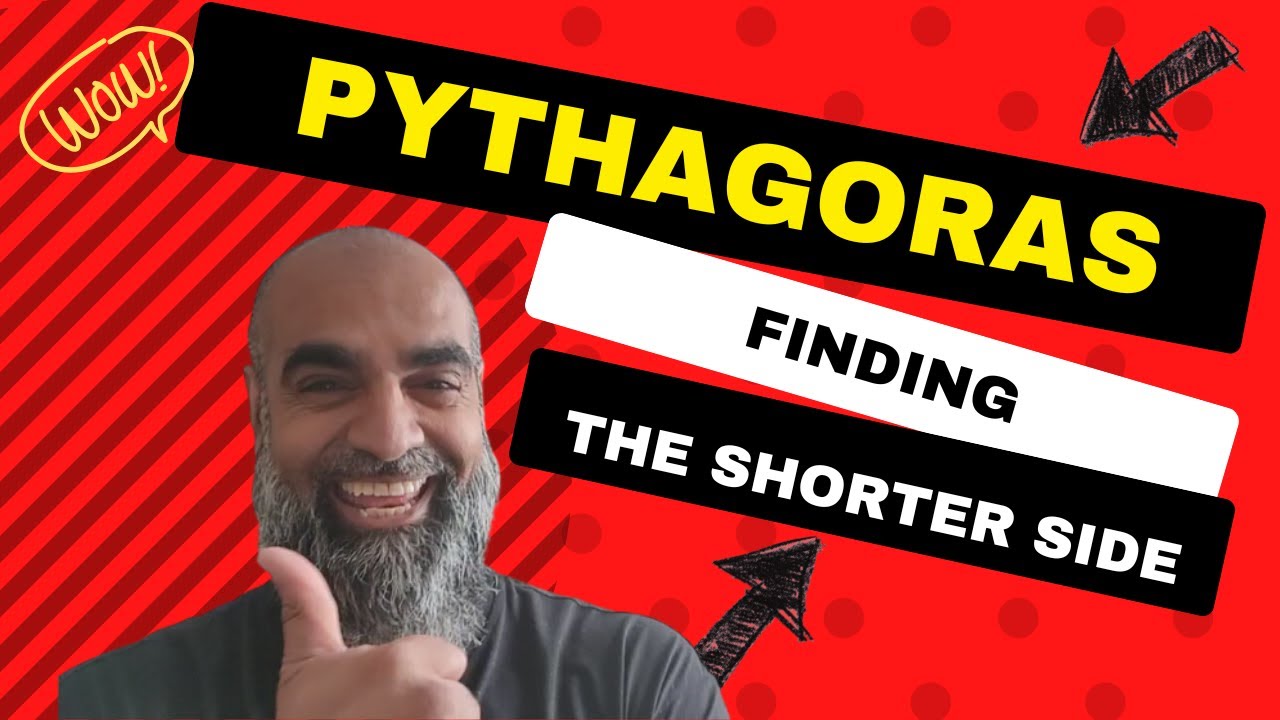 Pythagoras finding a shorter side - YouTube