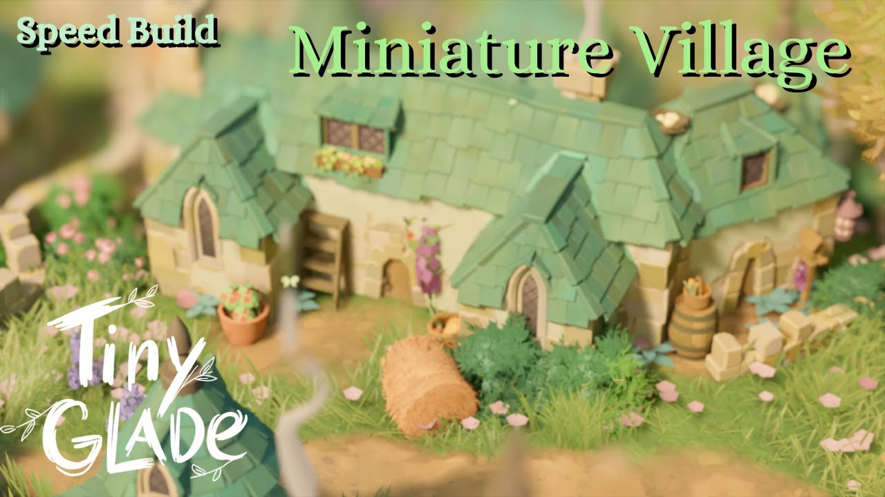 Miniature Cottage Village - Tiny Glade (Speed Build) - YouTube