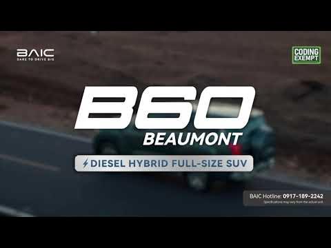 BAIC Philippines | BAIC B60 Beaumont - Diesel Hybrid Full Size SUV - YouTube