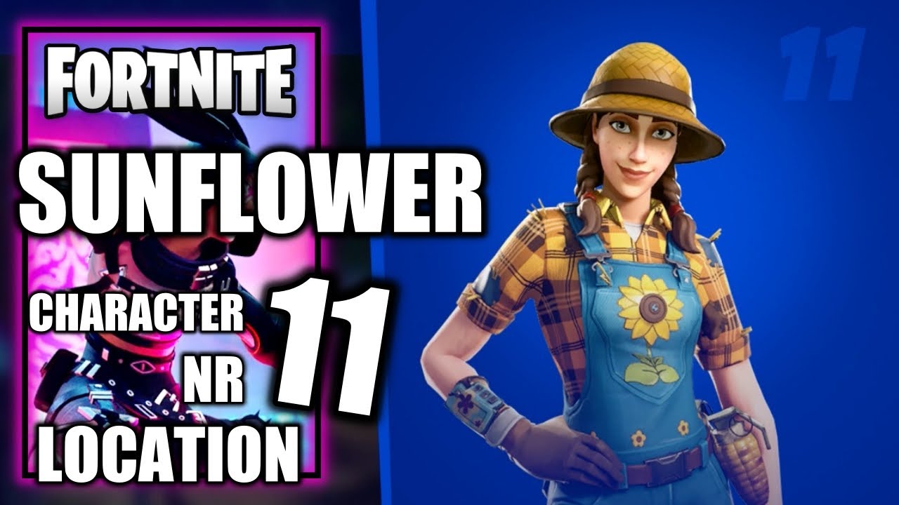 Fortnite - Sunflower Character Number 11 Location - YouTube