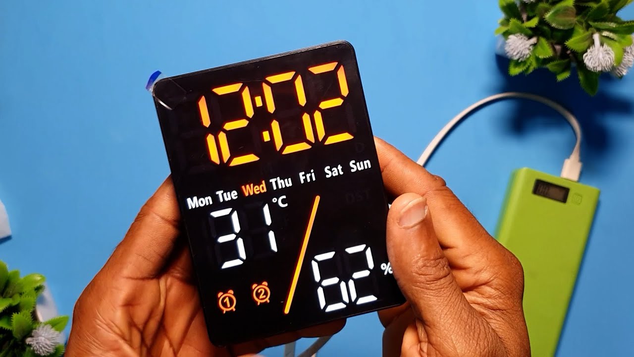 DS 6662 Digital LED Alarm Clock with Humidity & Temperature | Review ...