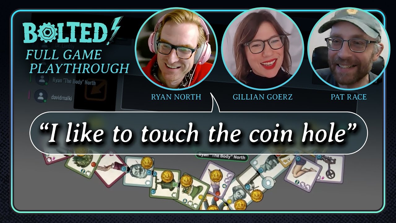 Bolted! Full Game (Episode 1) • Ryan North, Gillian Goerz, Pat Race ...