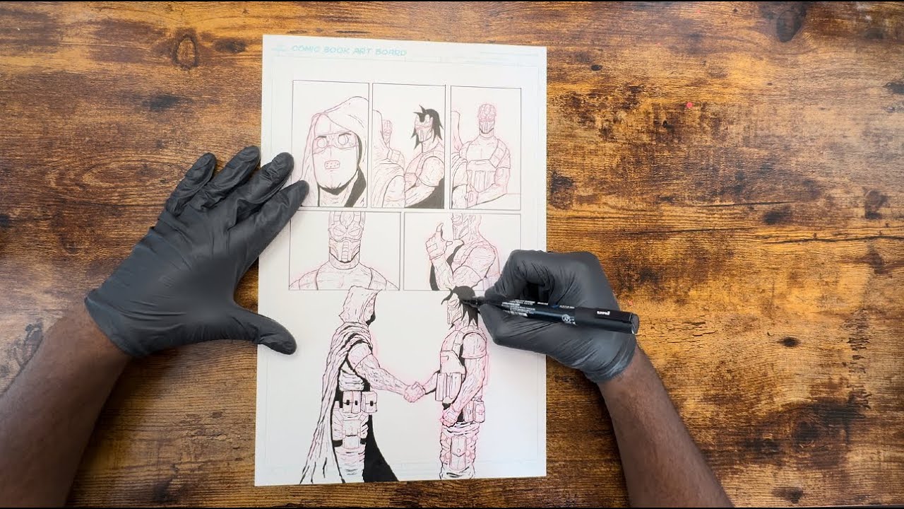 Drawing Comics Pen & Ink ONLY - YouTube