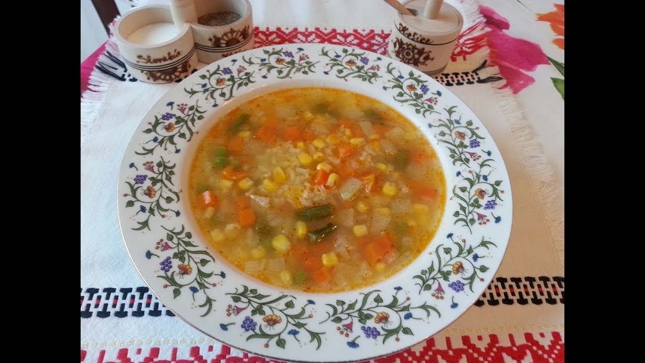Vegetable Soup with Rice, Slovak staple soup - YouTube