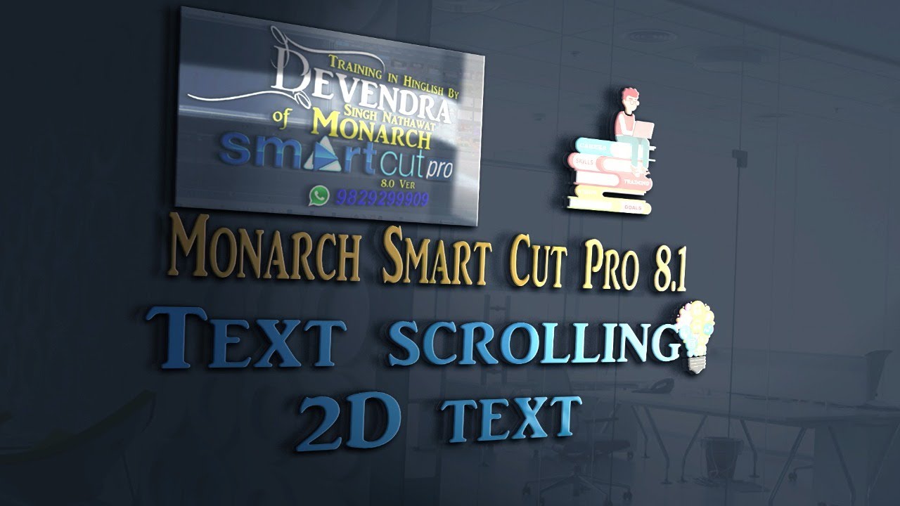 Monarch Smart Cut HD Pro 8.1.0 scrolling text - YouTube