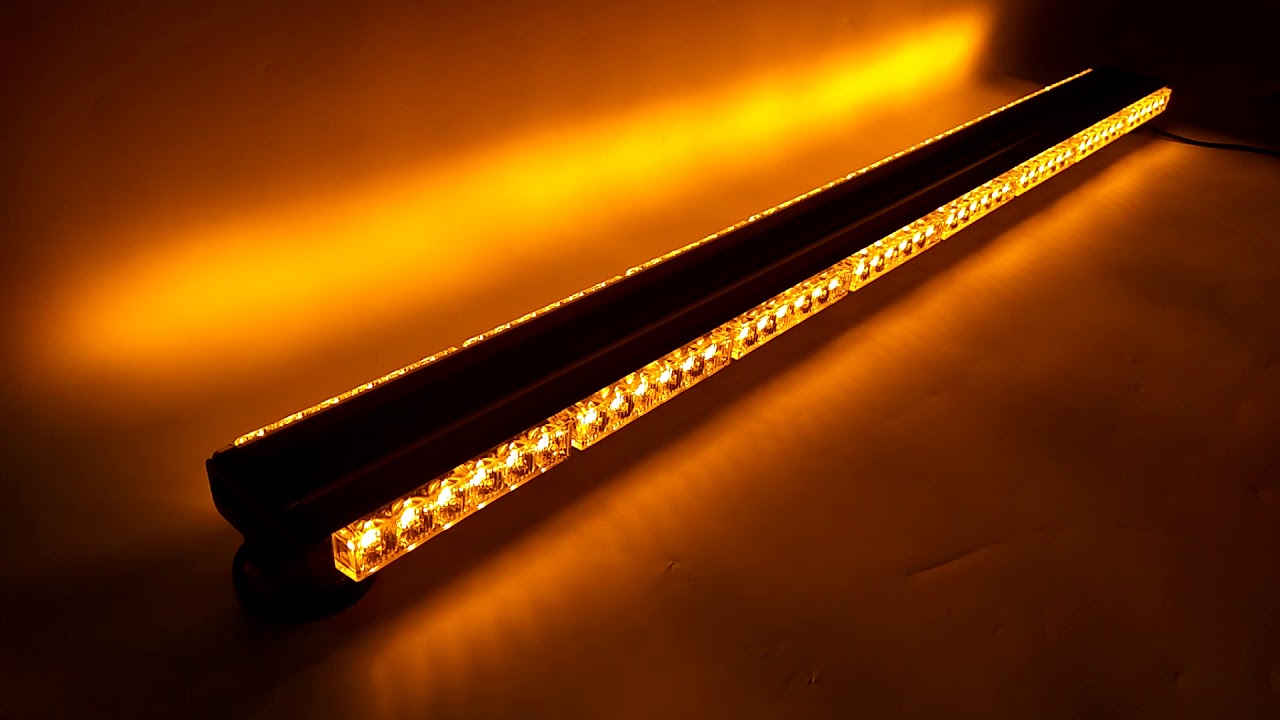 LED 288W 47" DOUBLE SIDE FLASH LIGHT BAR BEACON EMERGENCY STROBE AMBER ...