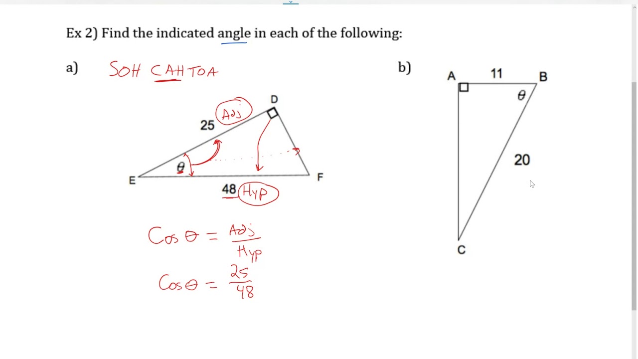 Finding The Angle SIN COS TAN YouTube