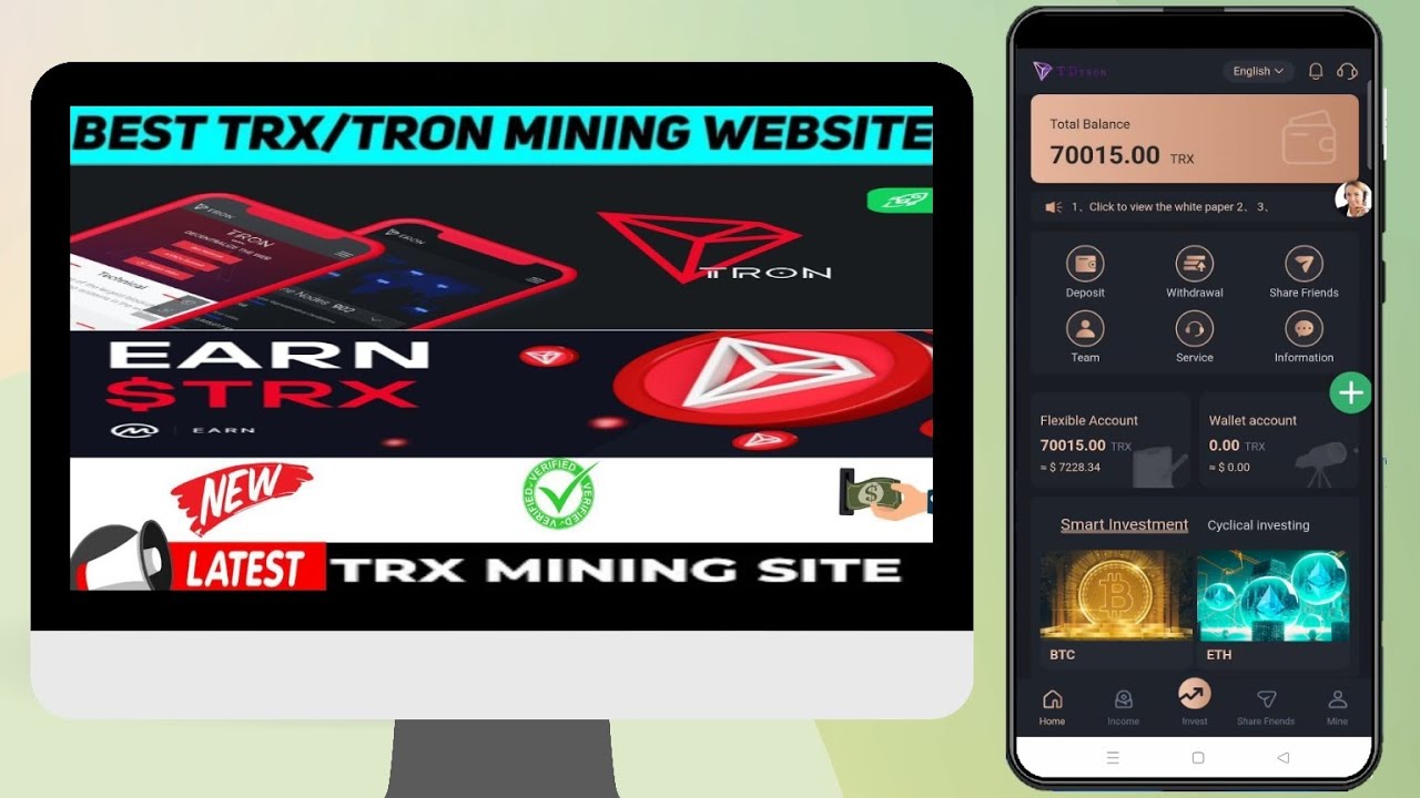 TRX New Site [TD TRON] !TRX ইনকাম! Daily Profit! New Trx/Tron Mining ...