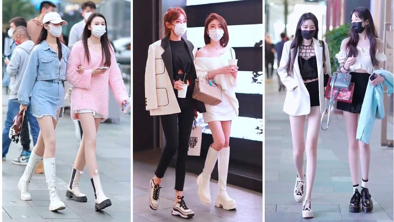Chinese Girls Street Fashion 抖音 Style China Youtube