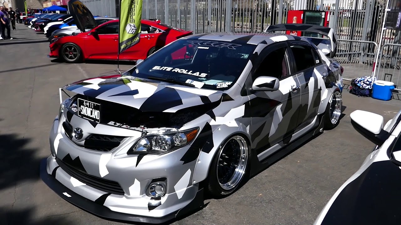 Custom Toyota Corolla Elite Rollas Snow Camo - 2019 Hot Import Nights ...