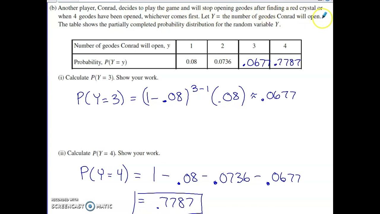 2024 AP Statistics Free Response Question #4 - YouTube