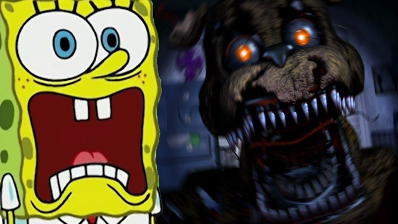 spongebob plays five nights at freddy's - YouTube