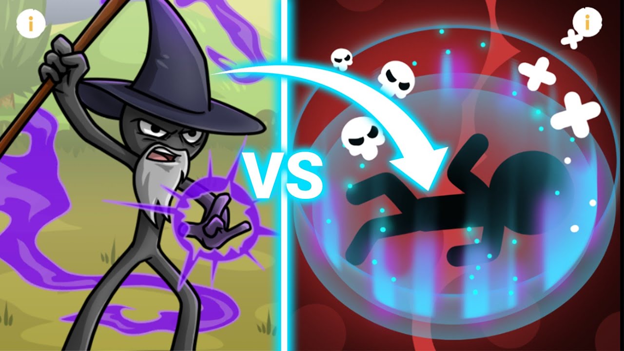 stick war 3 - Magikill Army + Mana Burst Vs Magikill Army No upgrade ...