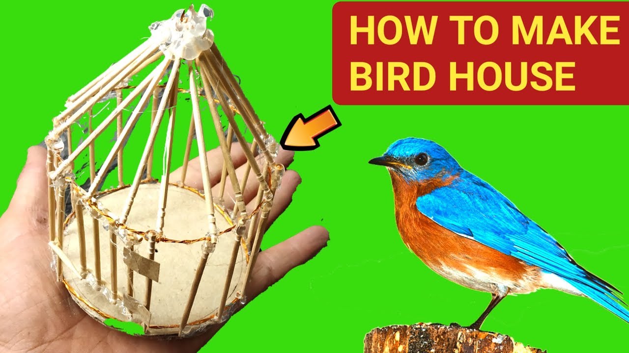 how to make gauraiya bird house - BIRD HOUSE From Cardboard very easy ...