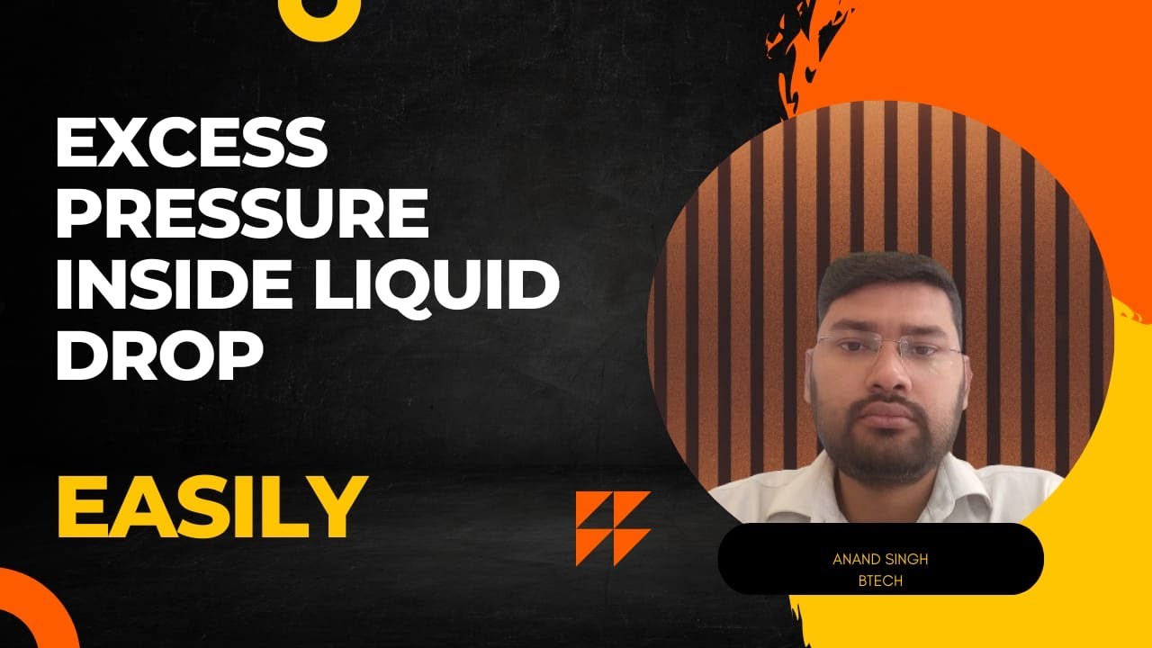 Excess pressure inside liquid drop understand easily - YouTube