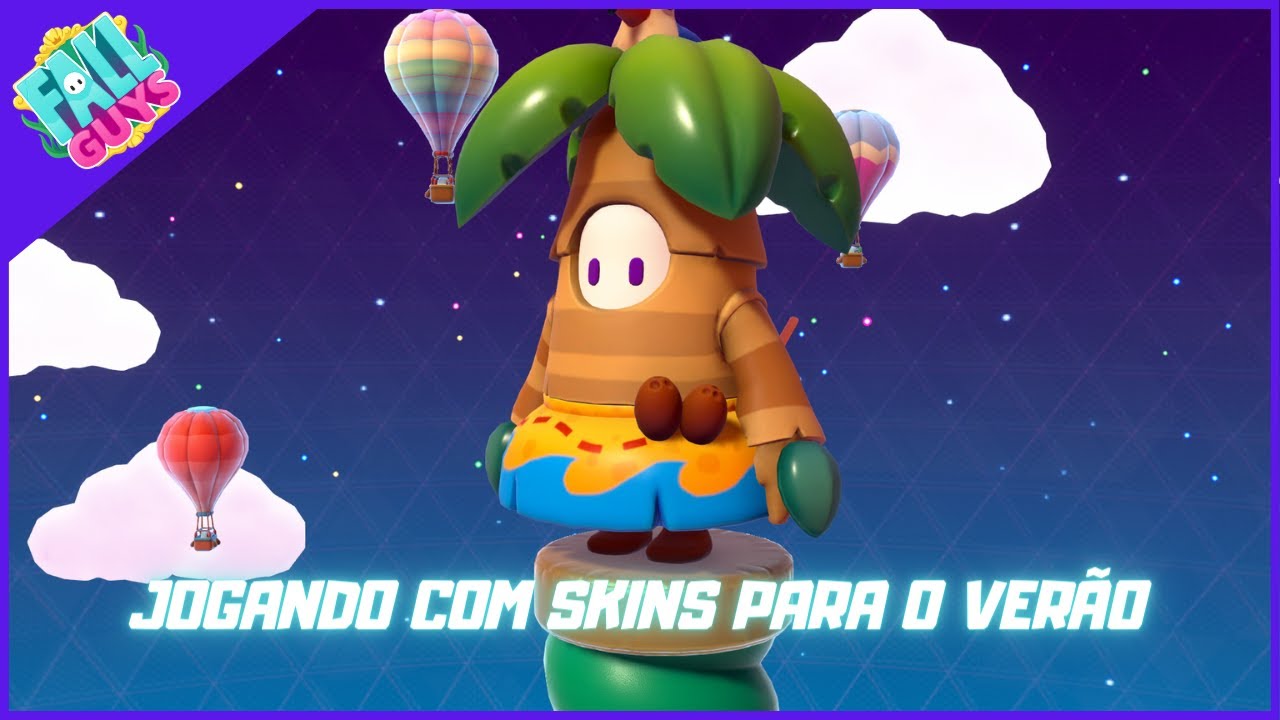 FALL GUYS JOGANDO COM SKINS PARA O VERÃO - YouTube