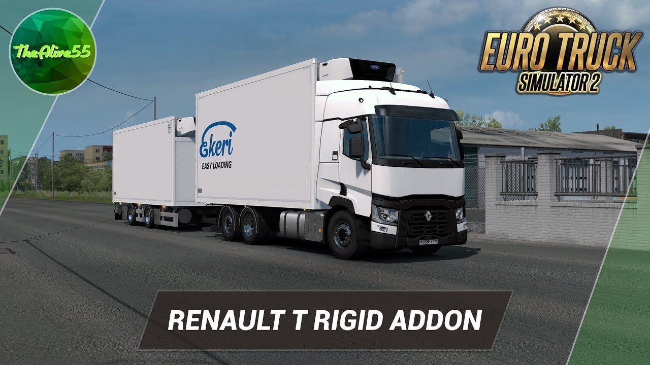 [ETS 2] ОБЗОР RENAULT T RIGID ADDON - YouTube