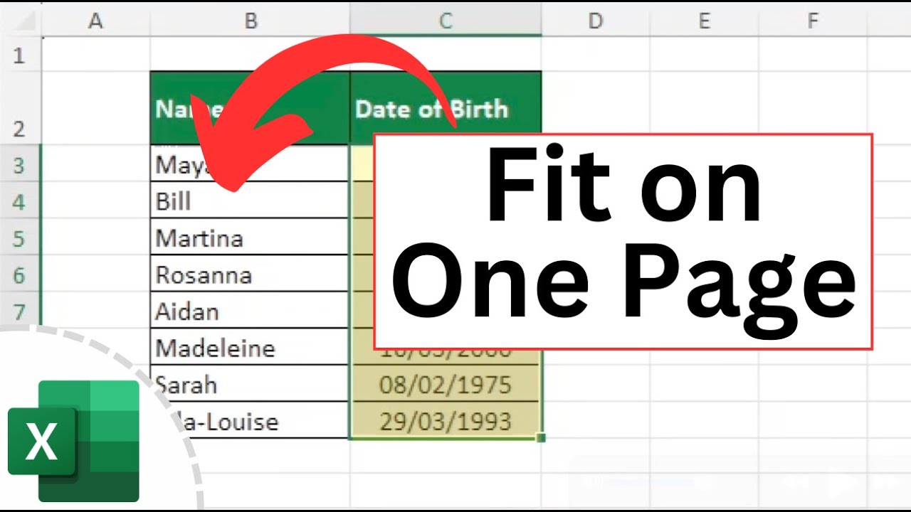 How to Fit an Excel Sheet on One Page - YouTube
