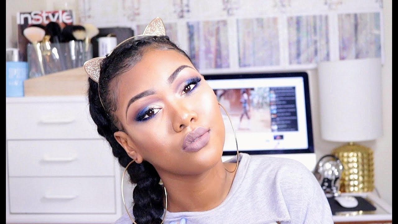 Fierce blue Eyeshadow Makeup Tutorial - Full Makeup Tutorial - YouTube