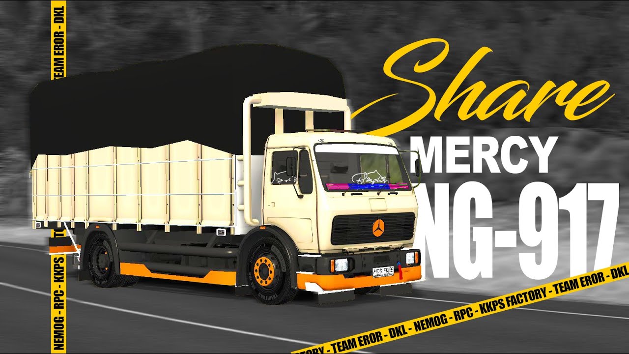 SHAREEEEEEE!!!! MOD MERCY NG-917 || STROBO REAL NGALIRRR || BUSSID MOD ...