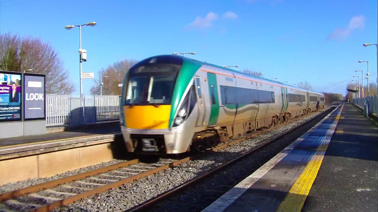 IE 22000 Class DMU Train - Monasterevin Station, Kildare - YouTube