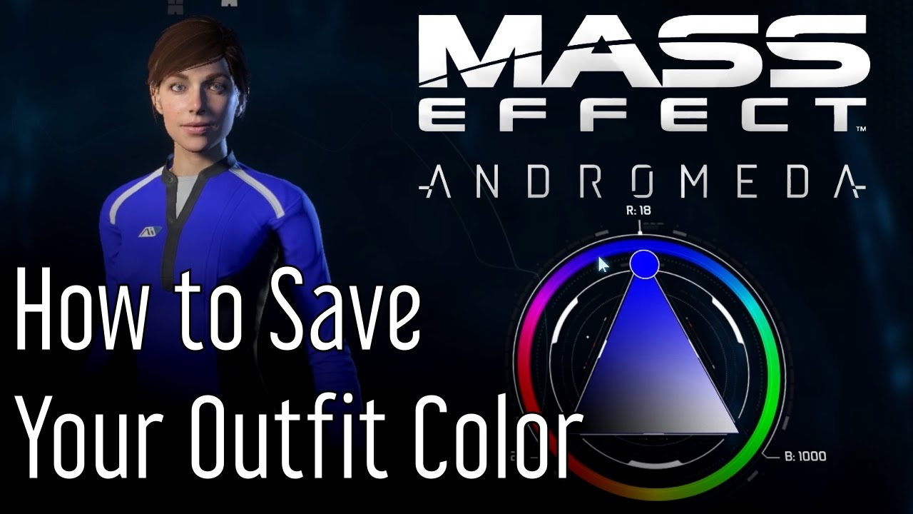 How to Save Your Outfit Color in Mass Effect Andromeda - YouTube