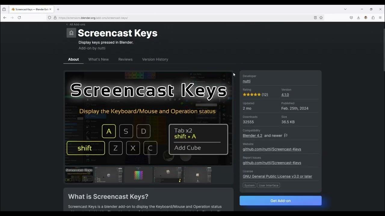 How to Add Screencast Keys in Blender in 1 Minute - YouTube