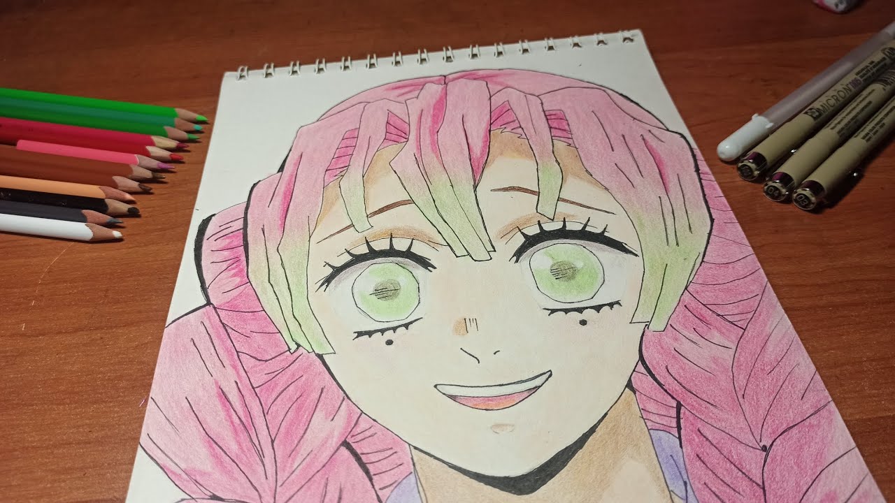 Kanroji Mitsuru Drawing | Demon Slayer (Speed up Drawing) - YouTube