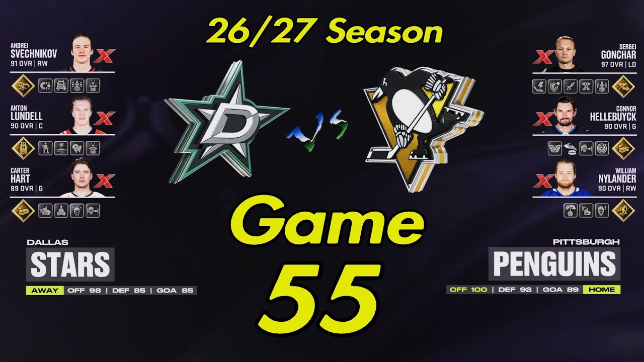 NHL24 Game 55 26/27 Season Dallas Stars @ Toronto Maple Leafs - YouTube