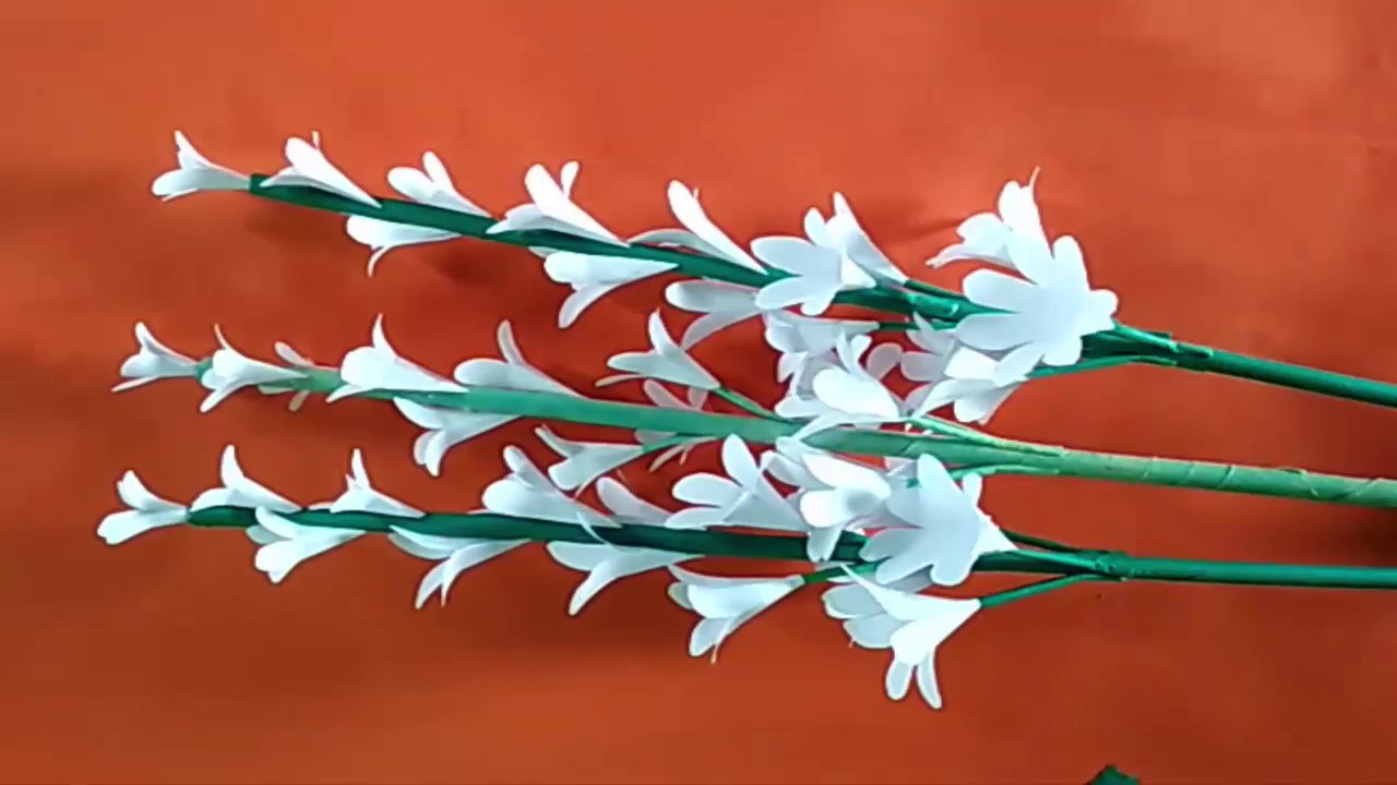 How to make paper flower stick | DIY flower stick - YouTube