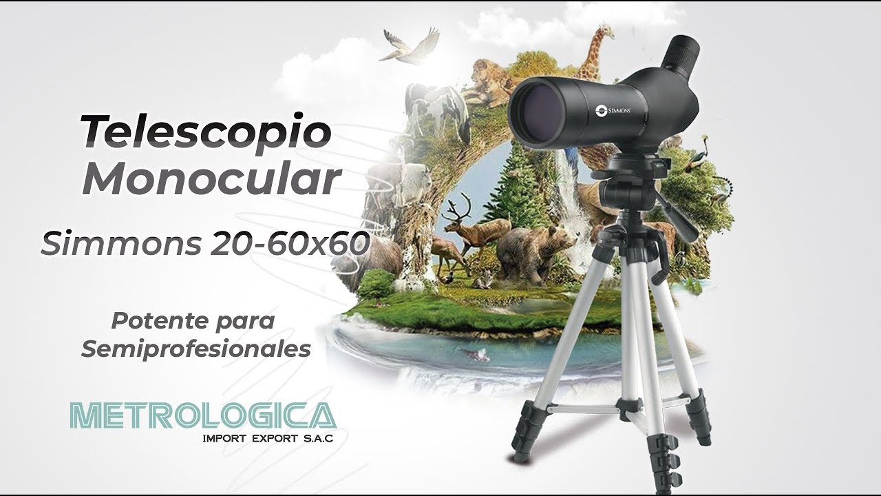 TELESCOPIO MONOCULAR TERRESTRE - SIMMONS 20-60x60 - YouTube
