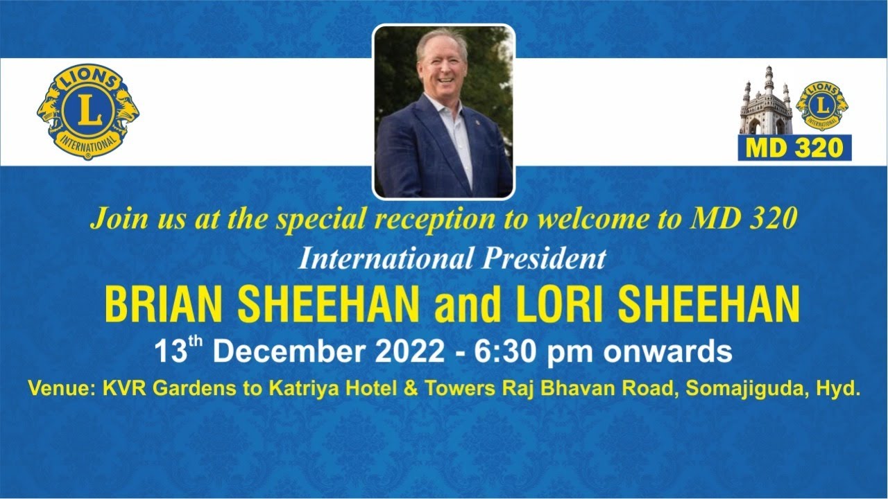 MD 320 Welcome International President Brian Sheehan and Lori Sheehan ...