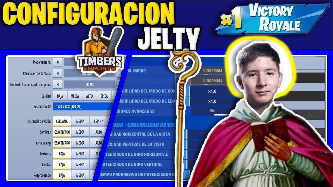 🤩NUEVA CONFIGURACION de JELTY 2019, 💯SENSIBILIDAD DE JELTY en FORTNITE ...
