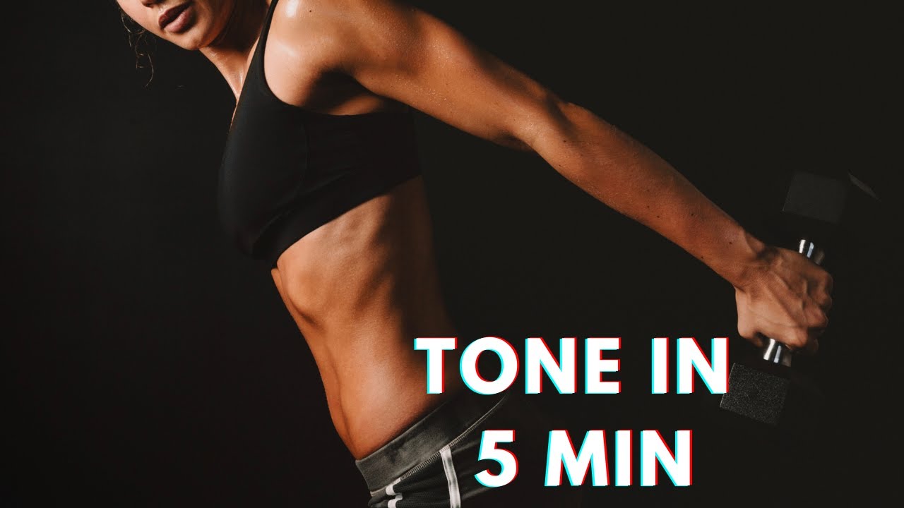 TONE YOUR ARMS IN 5 MINUTES // HOME WORKOUT // LEAN AND TONED - YouTube