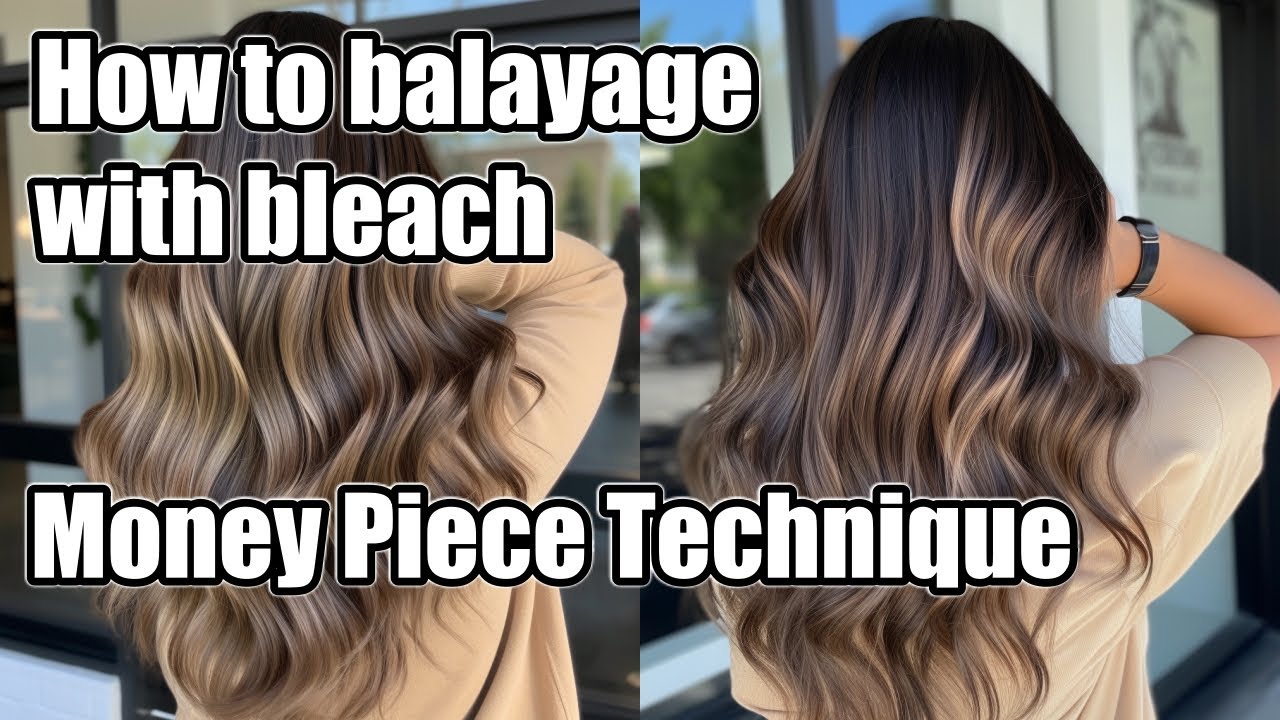 How to balayage with bleach ｜Blonde Hair Painting Technique with Money ...
