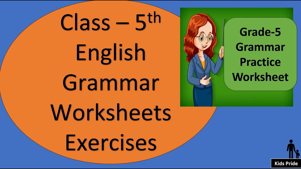 English Grammar Worksheets For 5th Graders 5th Grade Parts Of Speech