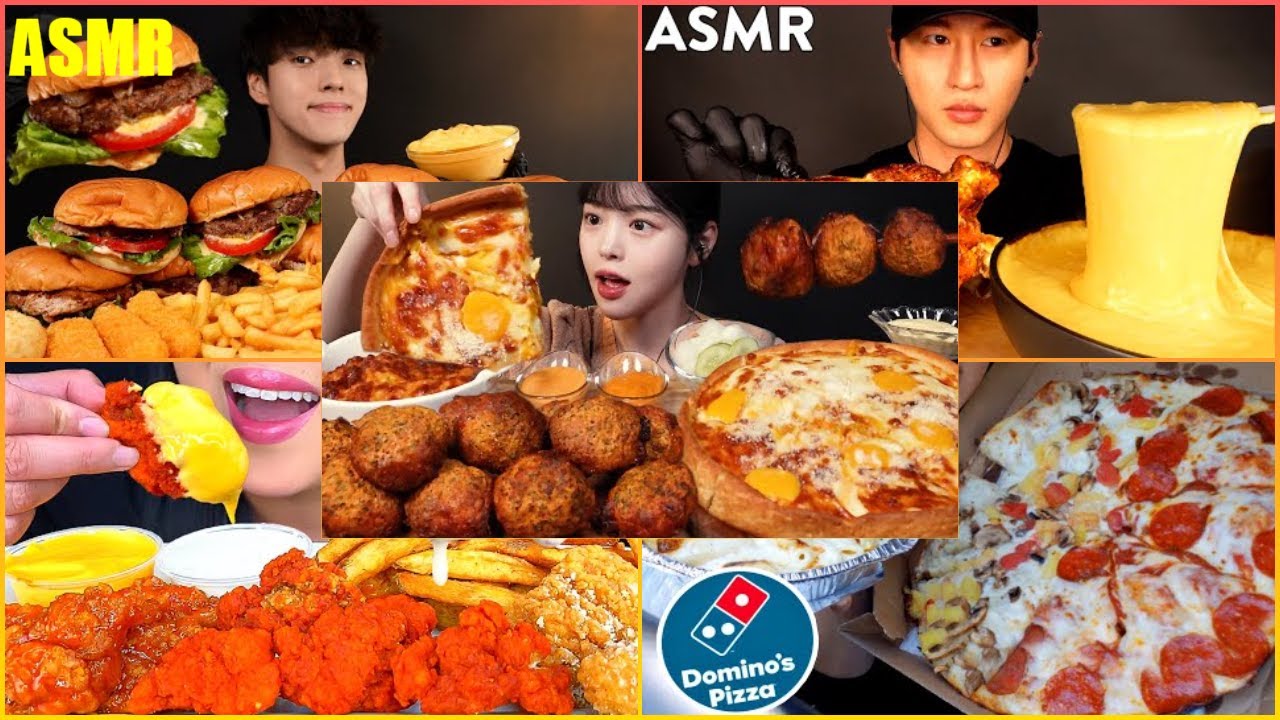 Asmr Mukbang eating. Sounds of food. Compilation videos. #65 - YouTube