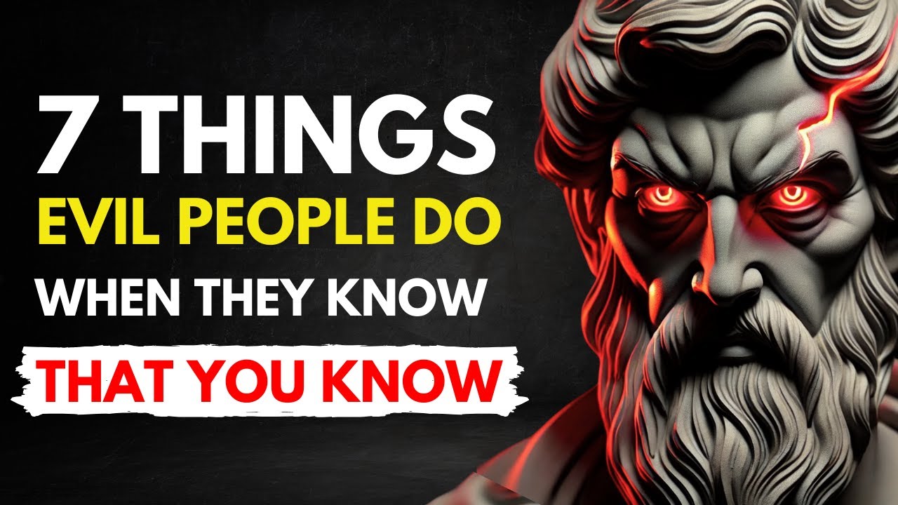 7 Moves Evil People Make When They're Exposed | Stoicism - YouTube