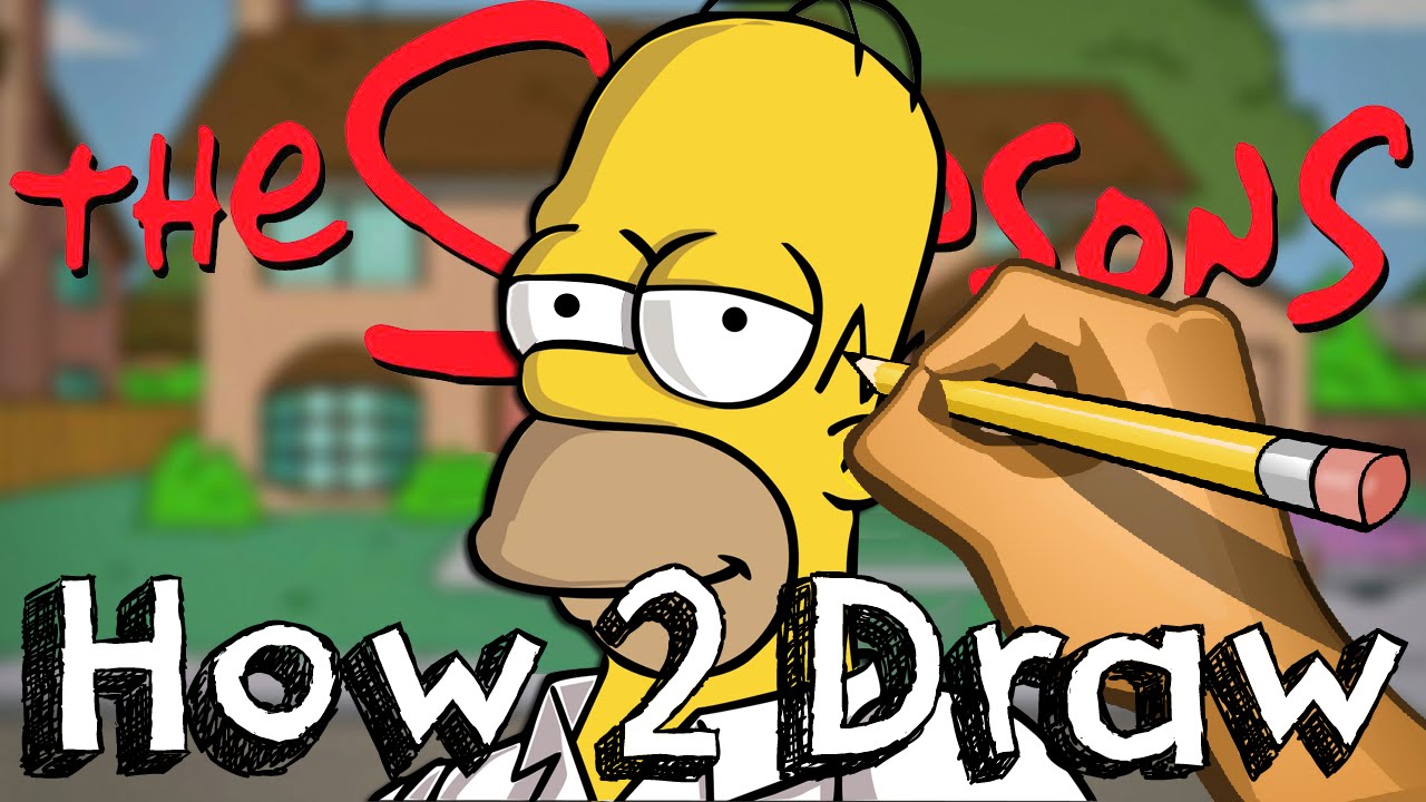 How To Draw Homer From The Simpsons | KIDS Drawing Coloring Learning ...