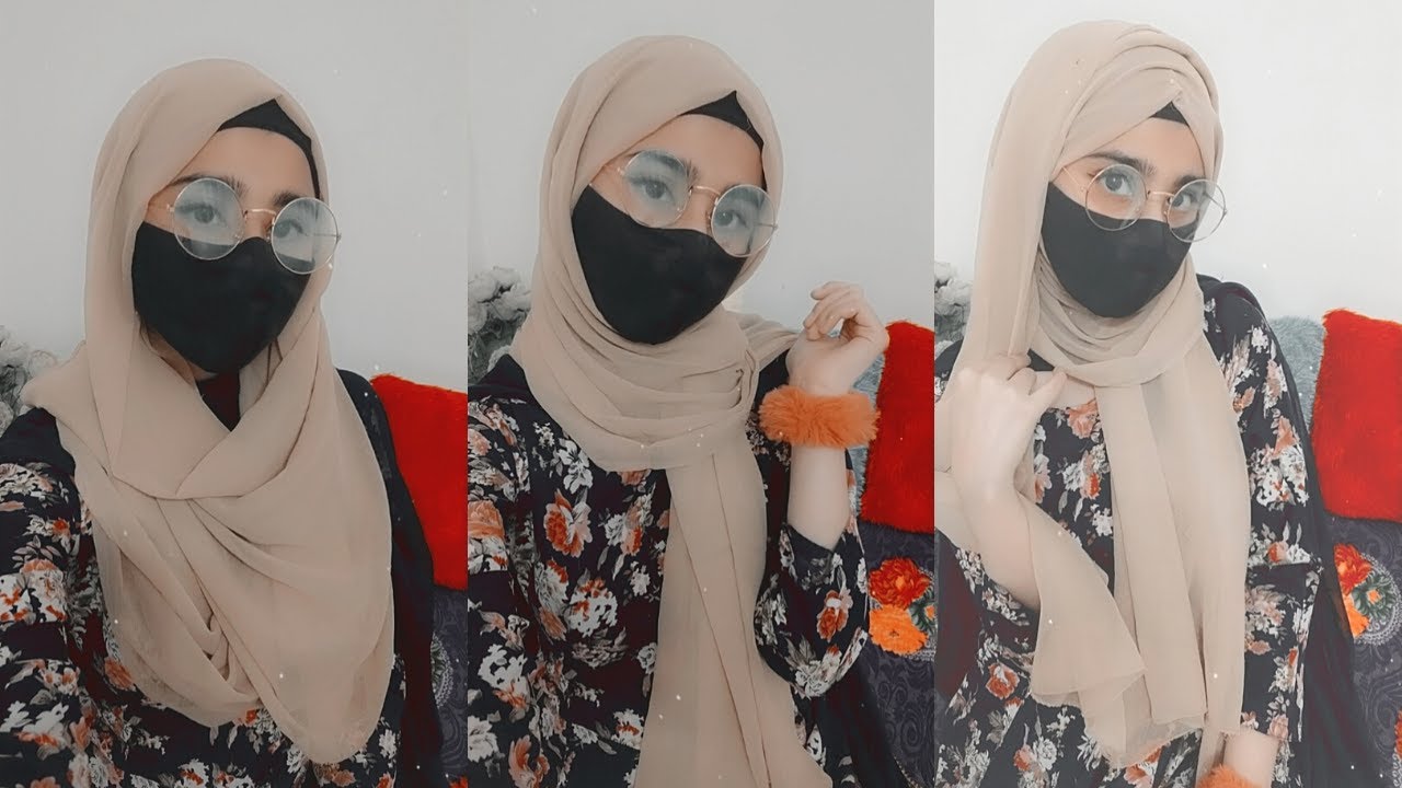 Hijab tutorial with glasses .|cute hijab looks .| Hijab with glasses ...